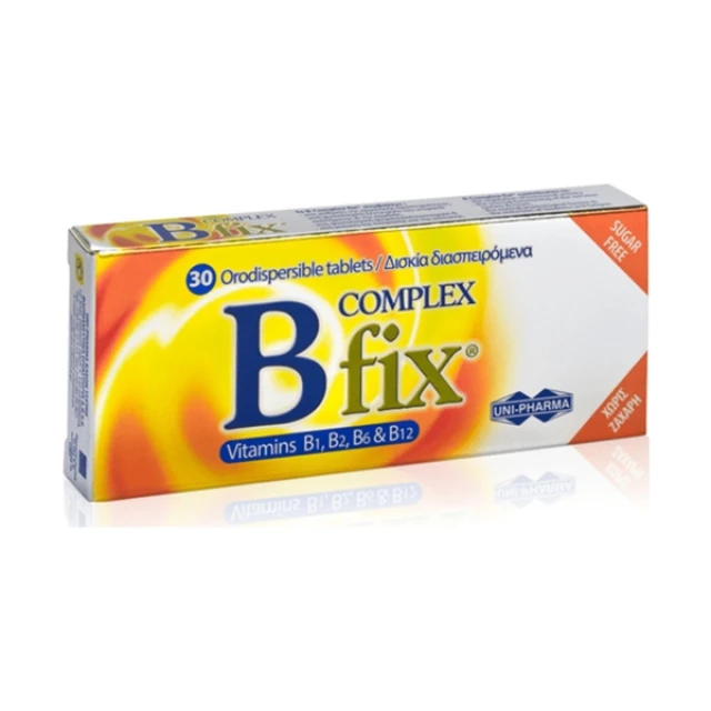 Uni-Pharma B Complex Fix 30 ταμπλέτες | BOX2BOX: Φαρμακείο, καλλυντικά, αδυνάτισμα, υγιεινή