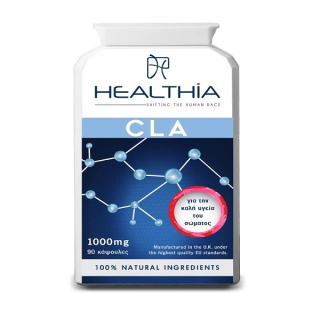 Healthia CLA 1000mg Συμπλήρωμα Συζευγμένου Λινολεϊκού Οξέως, 90caps ...